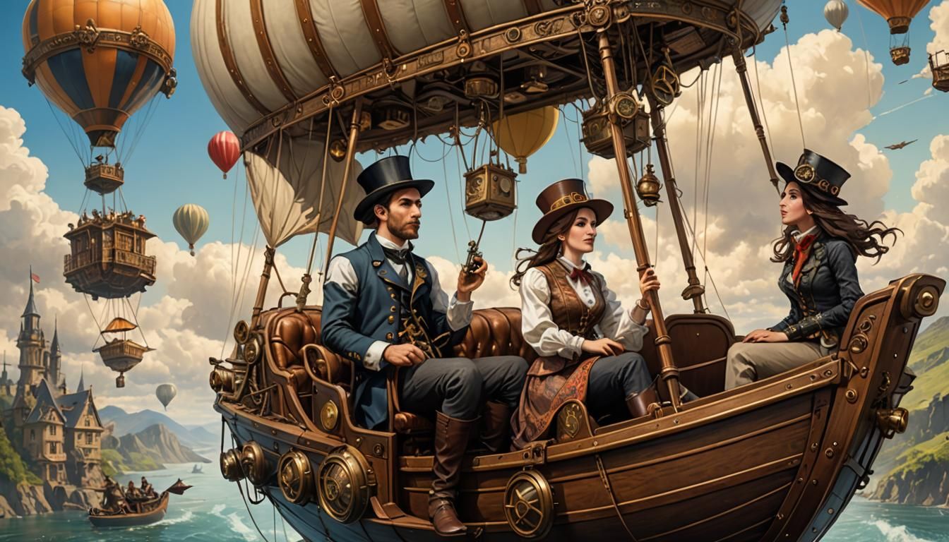 Boat Balloon - AI Generated Artwork - NightCafe Creator