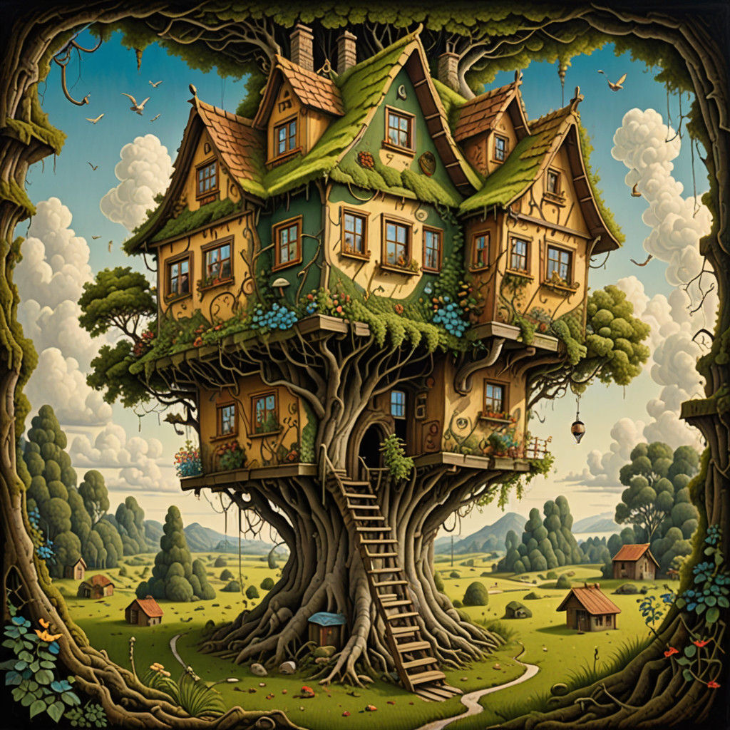 Whimsical Polish Cottage Transcends Reality in Fou... - AI Art