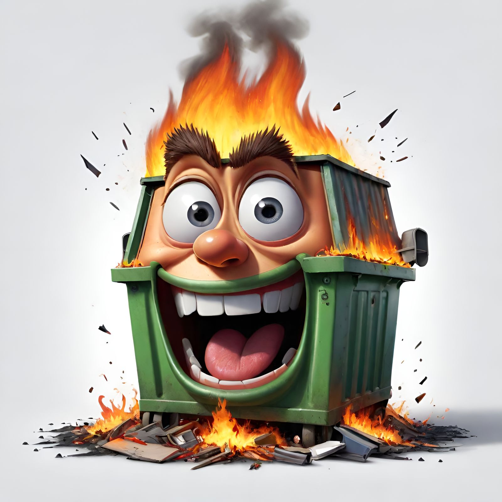 Dumpster Fire ~ IT'S FINE, I'M FINE .....EVERYTHING'S FINE - AI ...