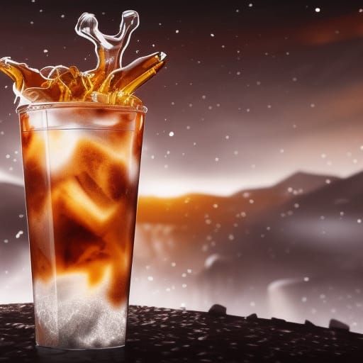 Dramatic Iced Coffee - AI Generated Artwork - NightCafe Creator