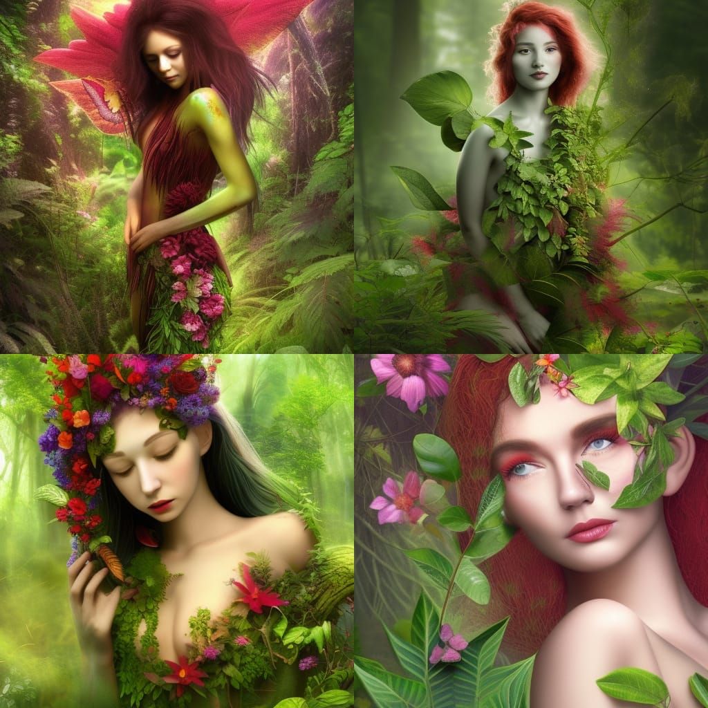Flora, the Nature Nymph - AI Generated Artwork - NightCafe Creator