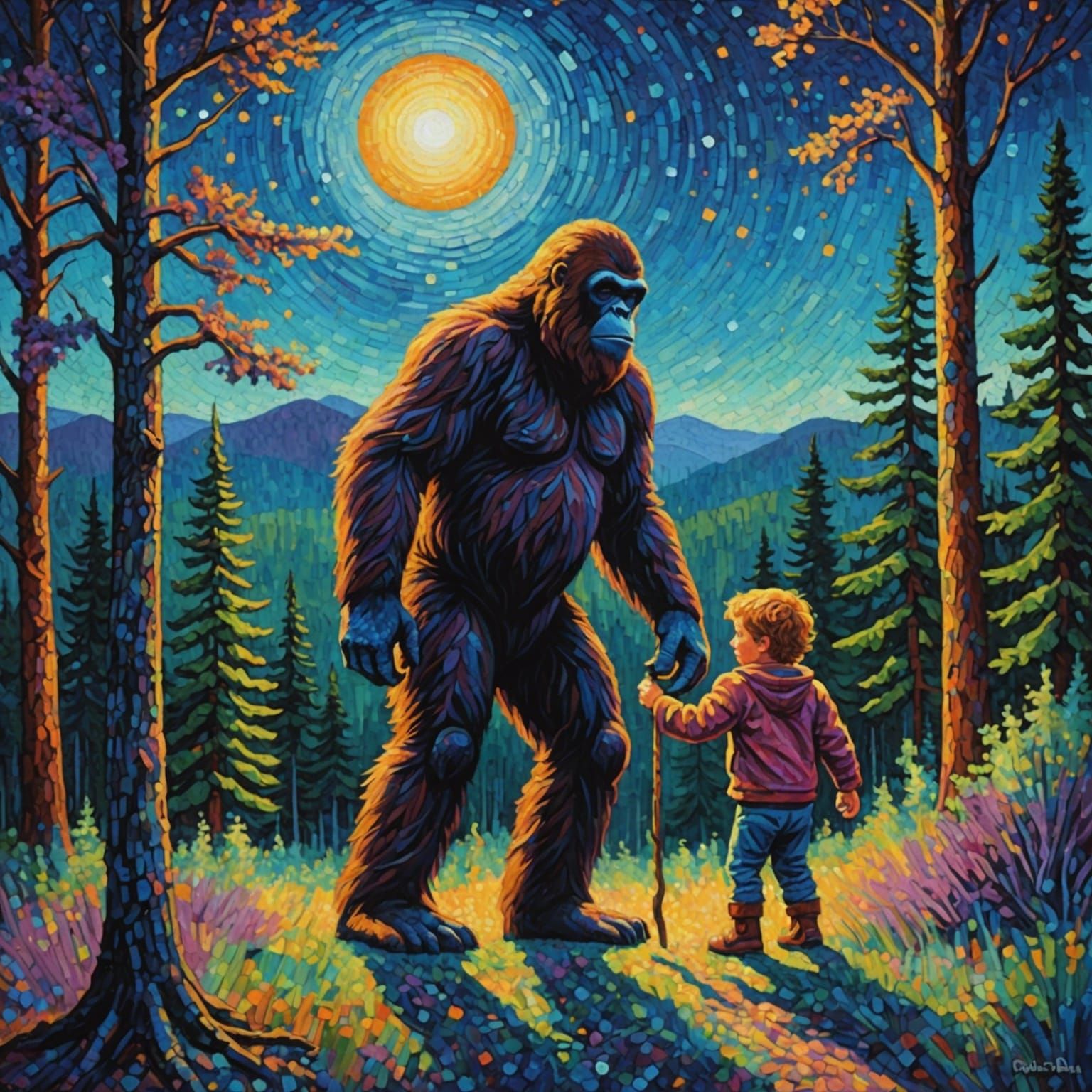 Gentle Giant Father - AI Generated Artwork - NightCafe Creator