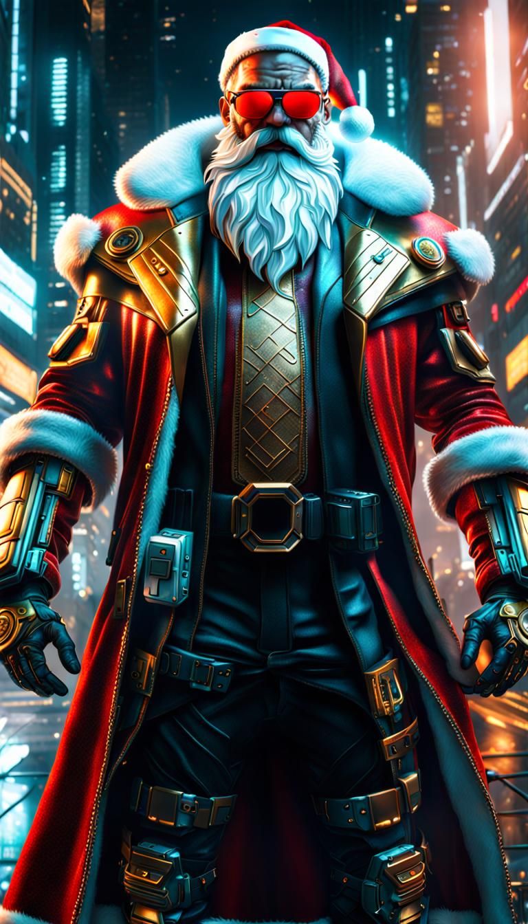 Cyberpunk Santa - AI Generated Artwork - NightCafe Creator