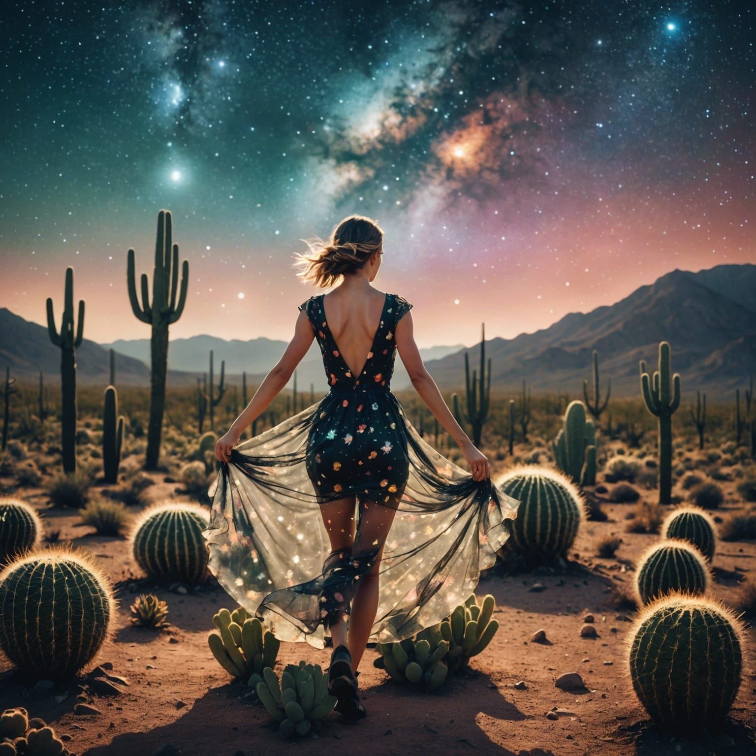 Cactus lady 7 - AI Generated Artwork - NightCafe Creator