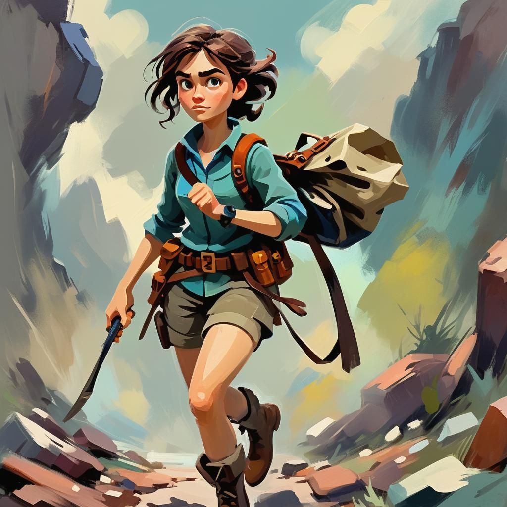 female adventurer - AI Generated Artwork - NightCafe Creator
