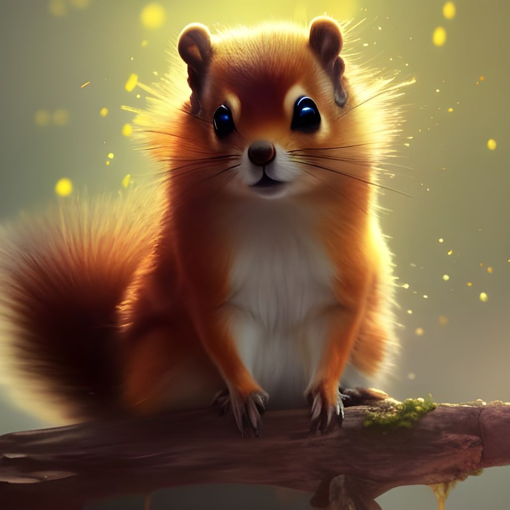 Starlight squirrel. - AI Generated Artwork - NightCafe Creator
