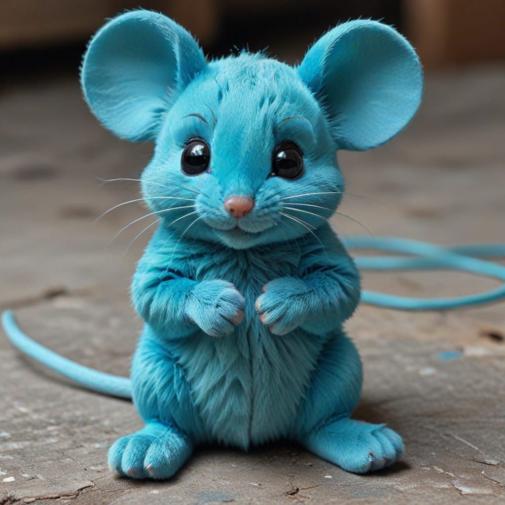Turquoise and blue 🔵 mouse - Vibrant Turquoise Mouse in a ...