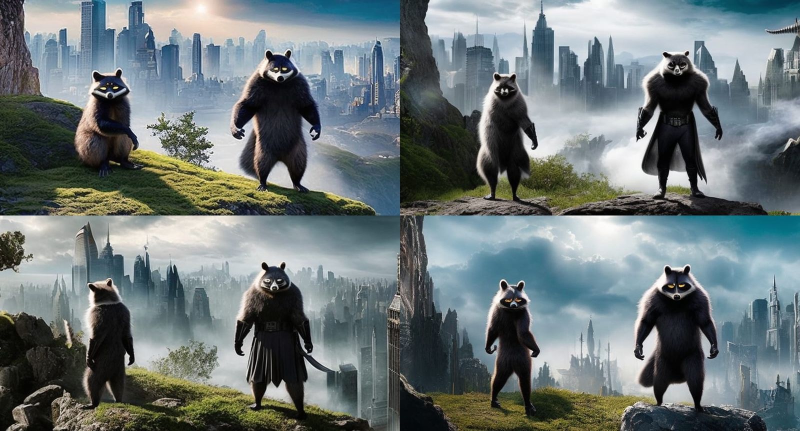 Raccoon dressed as batman - AI Generated Artwork - NightCafe Creator