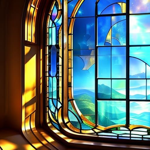 Stained Glass Window - AI Generated Artwork - NightCafe Creator