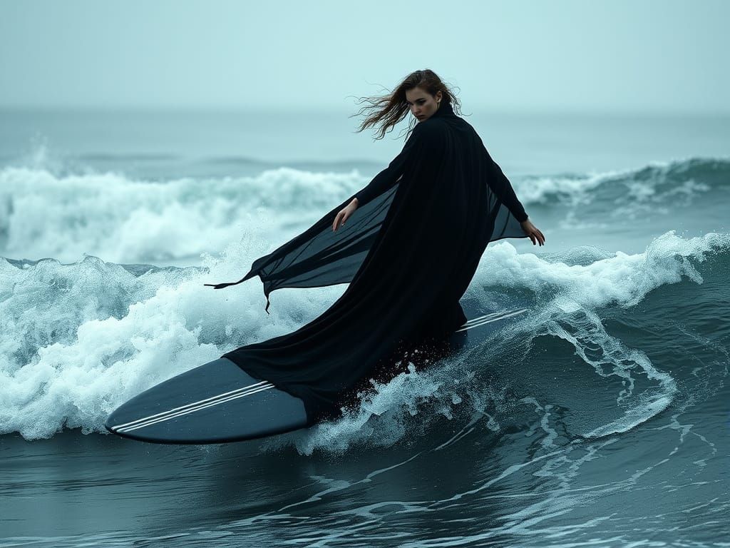dark wave - Gothic Surfer Rides Dark Fantasy Waves
