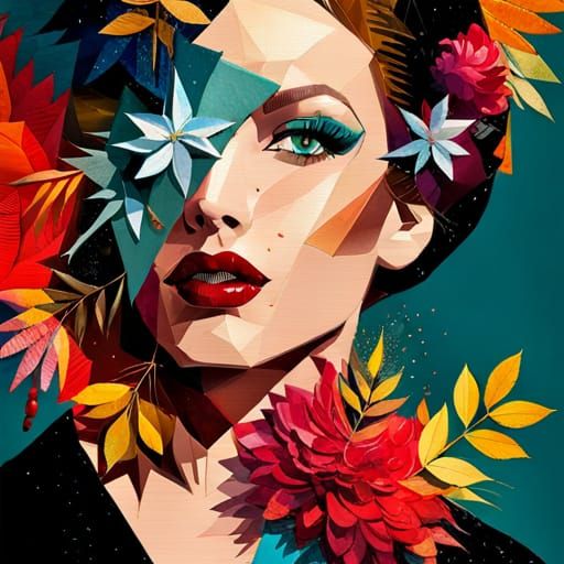 Paper Collage Art - AI Generated Artwork - NightCafe Creator