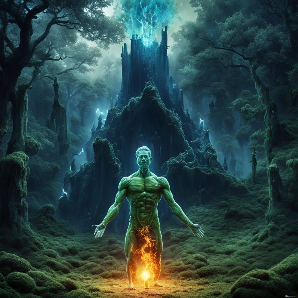 Spiritual Elemental Beings in Ethereal Energy - AI Art