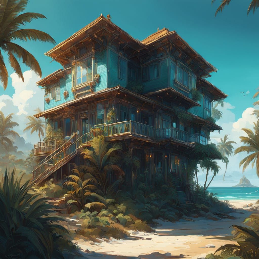 Run-down Beach House on a Private Beach