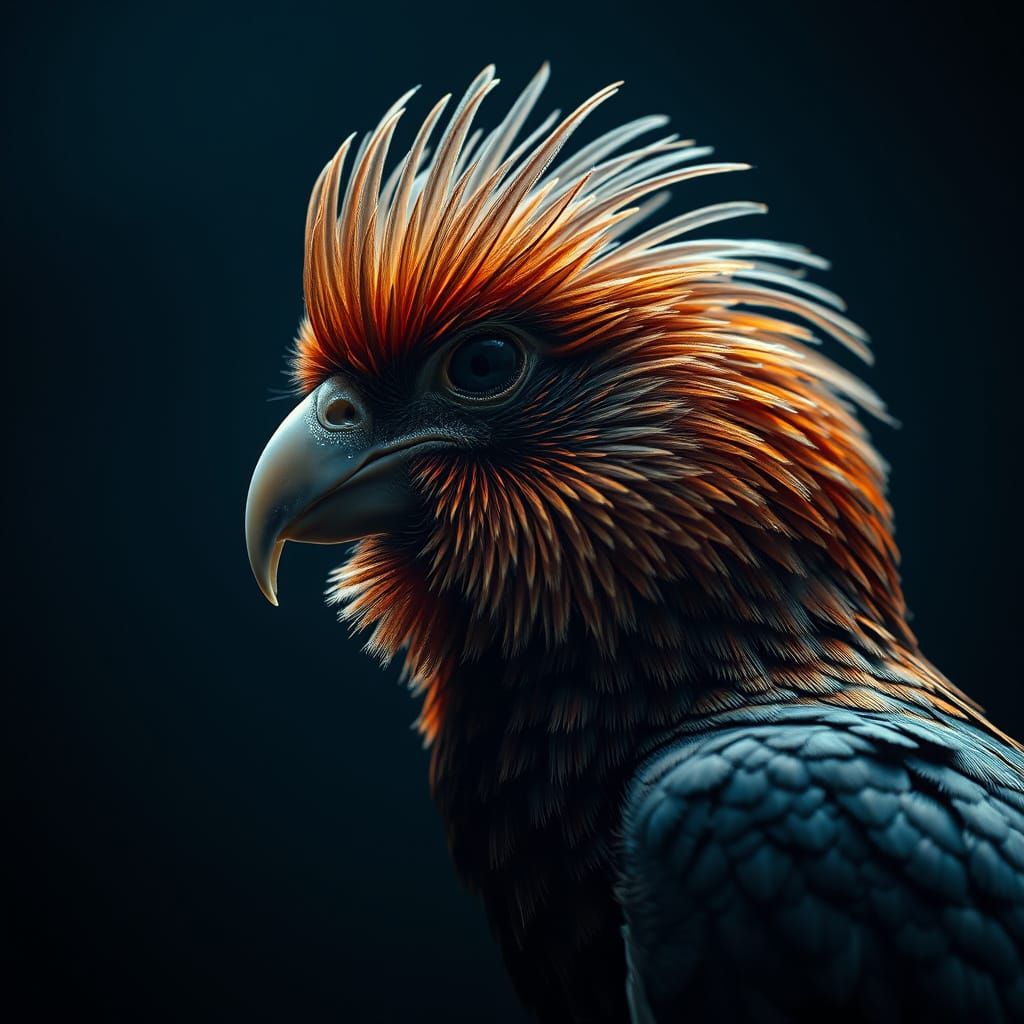 Majestic Lew Chew Loochoo National Bird Portrait i... - AI Art