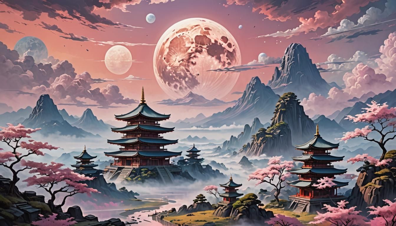 Zen Moon - AI Generated Artwork - NightCafe Creator