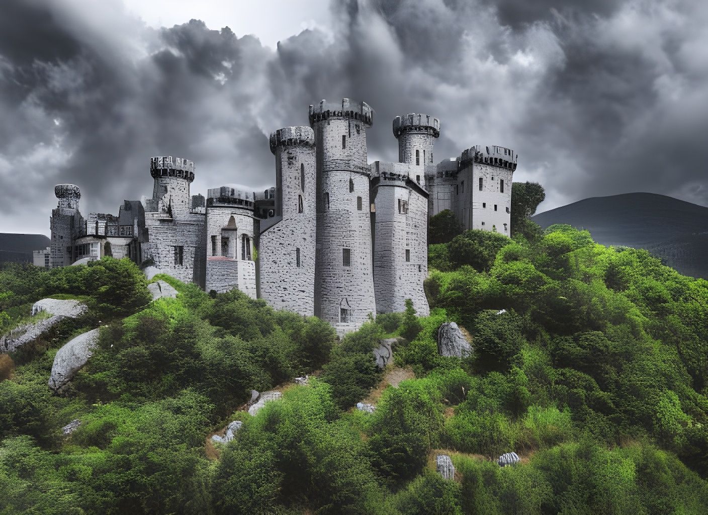 photo approaching a hyperdetailed, richly textured, elaborate, dark ...