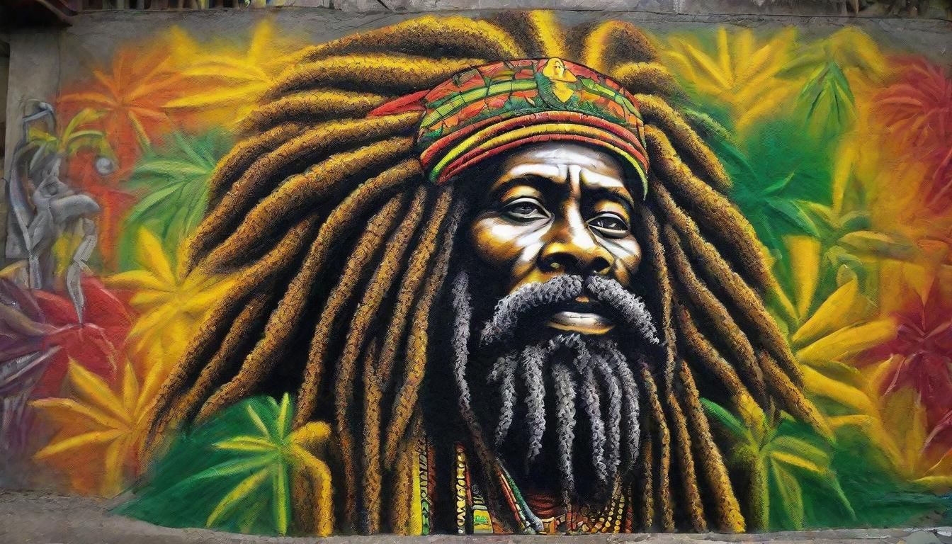 Chalk Art, rastafari in Jamaica feeling, highly detailed - AI Generated ...