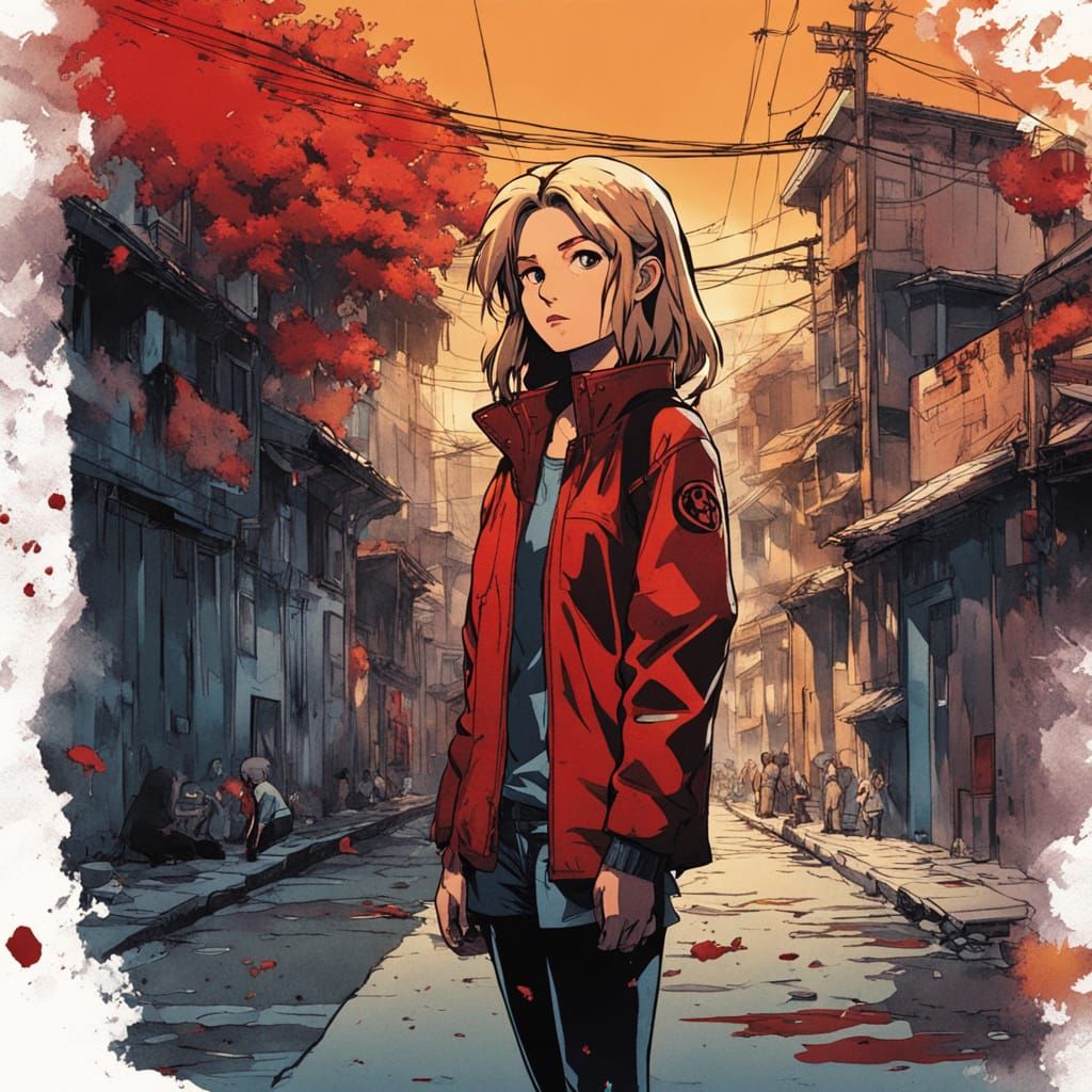 Heroic Buffy in Anime Style - AI Art