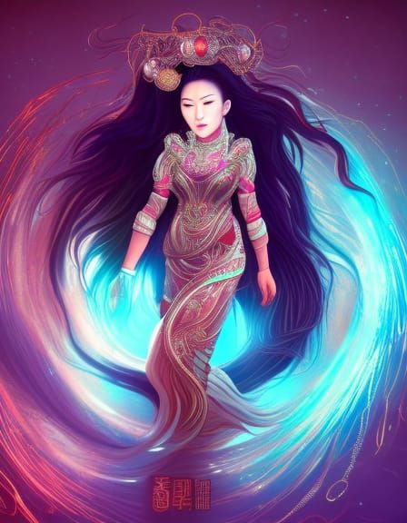 a chineese ancient mythological female creature . - AI Generated ...