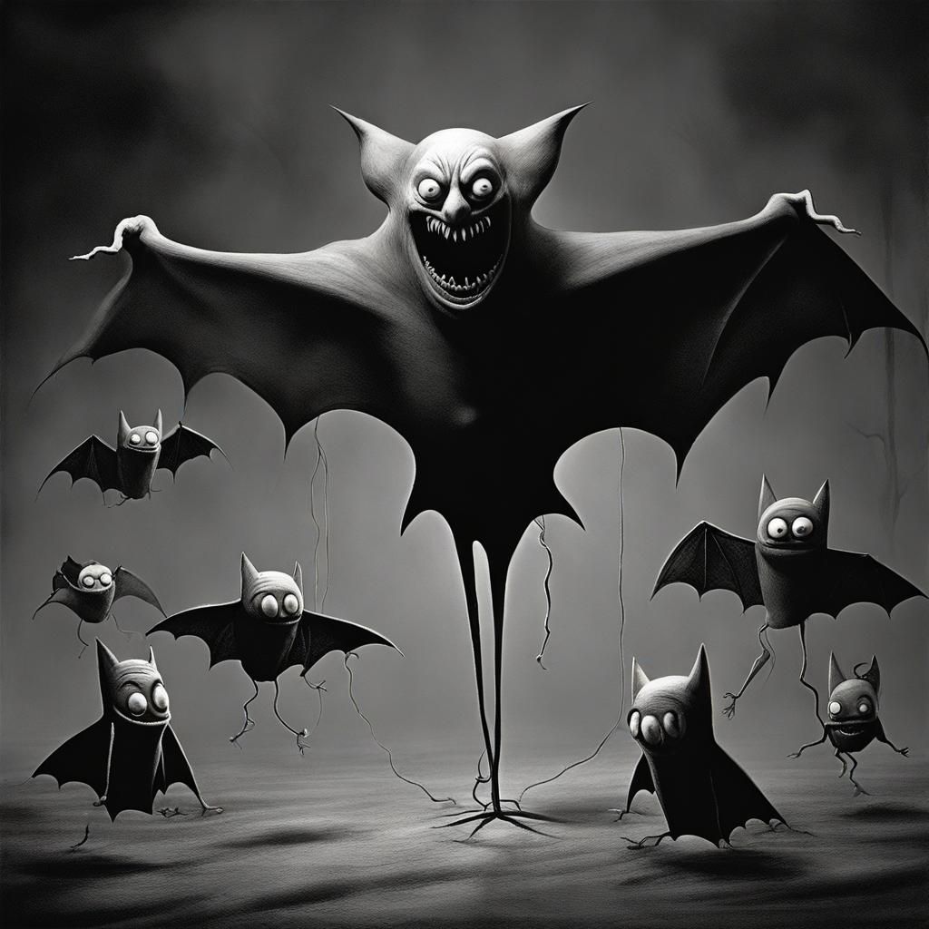 Fleeb and the Slerb go bats - AI Generated Artwork - NightCafe Creator