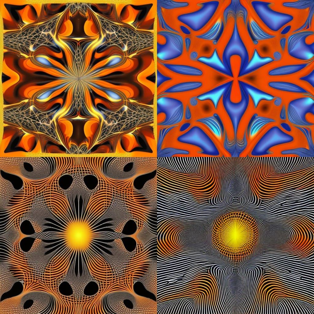 an orange sunburst pattern - AI Generated Artwork - NightCafe Creator
