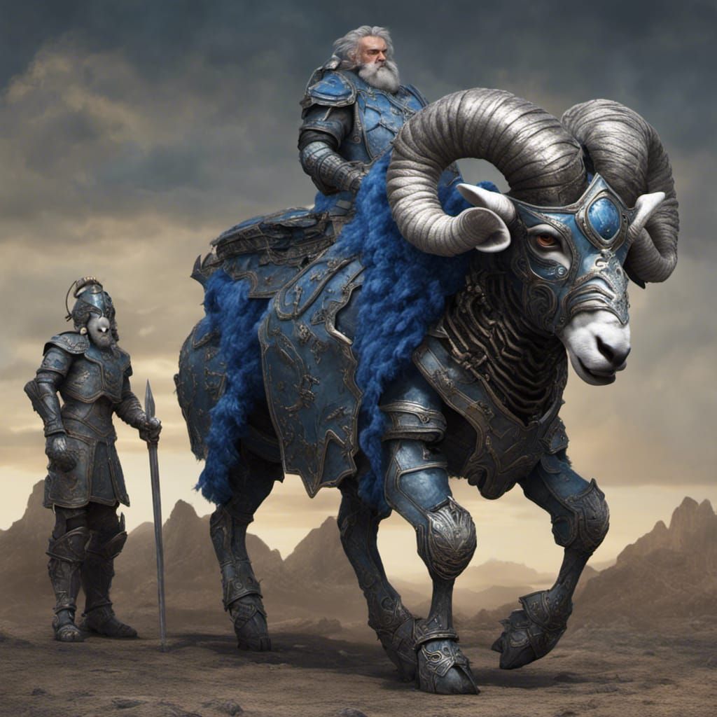 Dwarfish General and his steed - AI Generated Artwork - NightCafe Creator