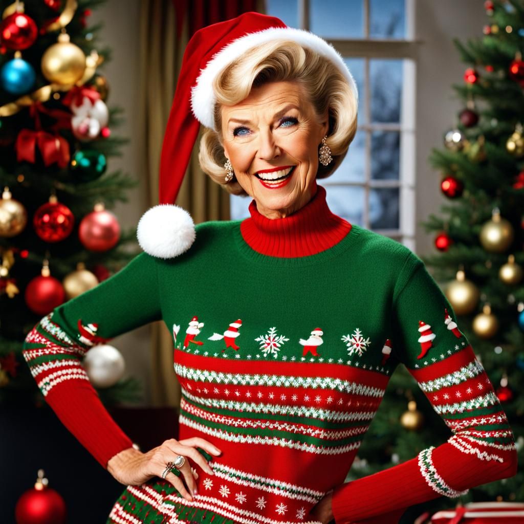 Doris loves her holiday outfit - AI Generated Artwork - NightCafe Creator