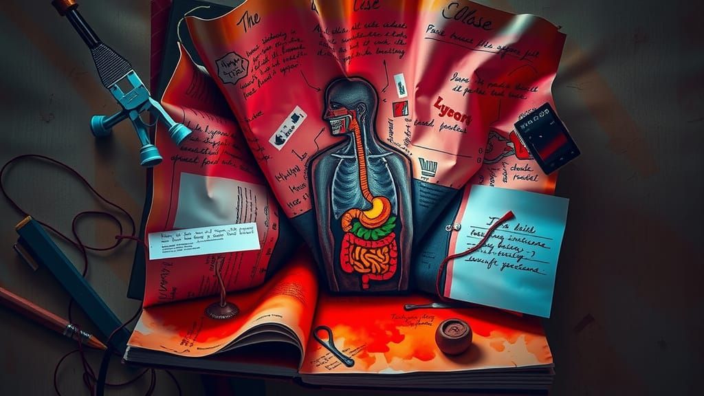 Vivid Diorama of Human Digestive System Diagrams i... - AI Art