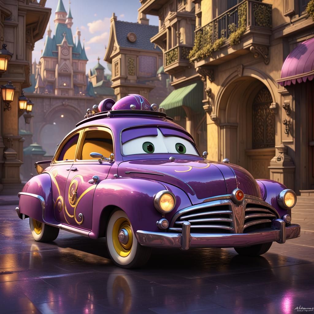 Vanellope von Schweetz as a car from the disney pixar movie cars - AI ...