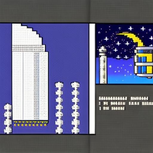 moon in pixel art 16 bits - AI Generated Artwork - NightCafe Creator