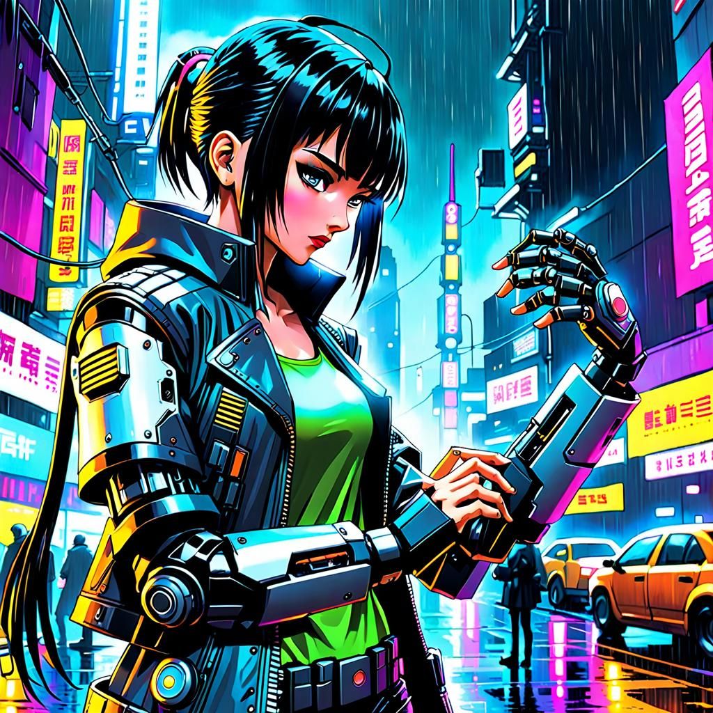 Fixing my Bionic Prosthetics - AI Generated Artwork - NightCafe Creator