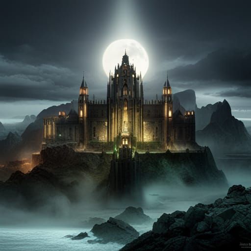 fortress of the emerald order - AI Generated Artwork - NightCafe Creator