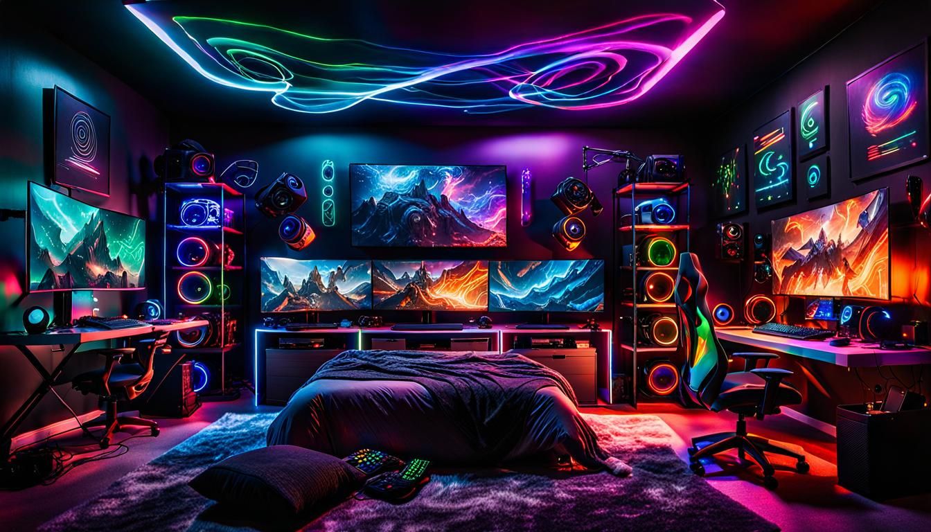 Gamer's Bedroom O. - AI Generated Artwork - NightCafe Creator