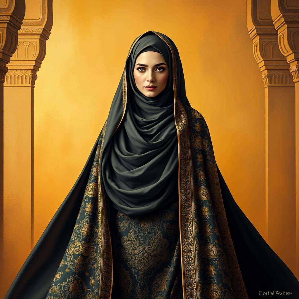 رمضان كريم - Elegant Middle Eastern Queen Exudes Confidence...