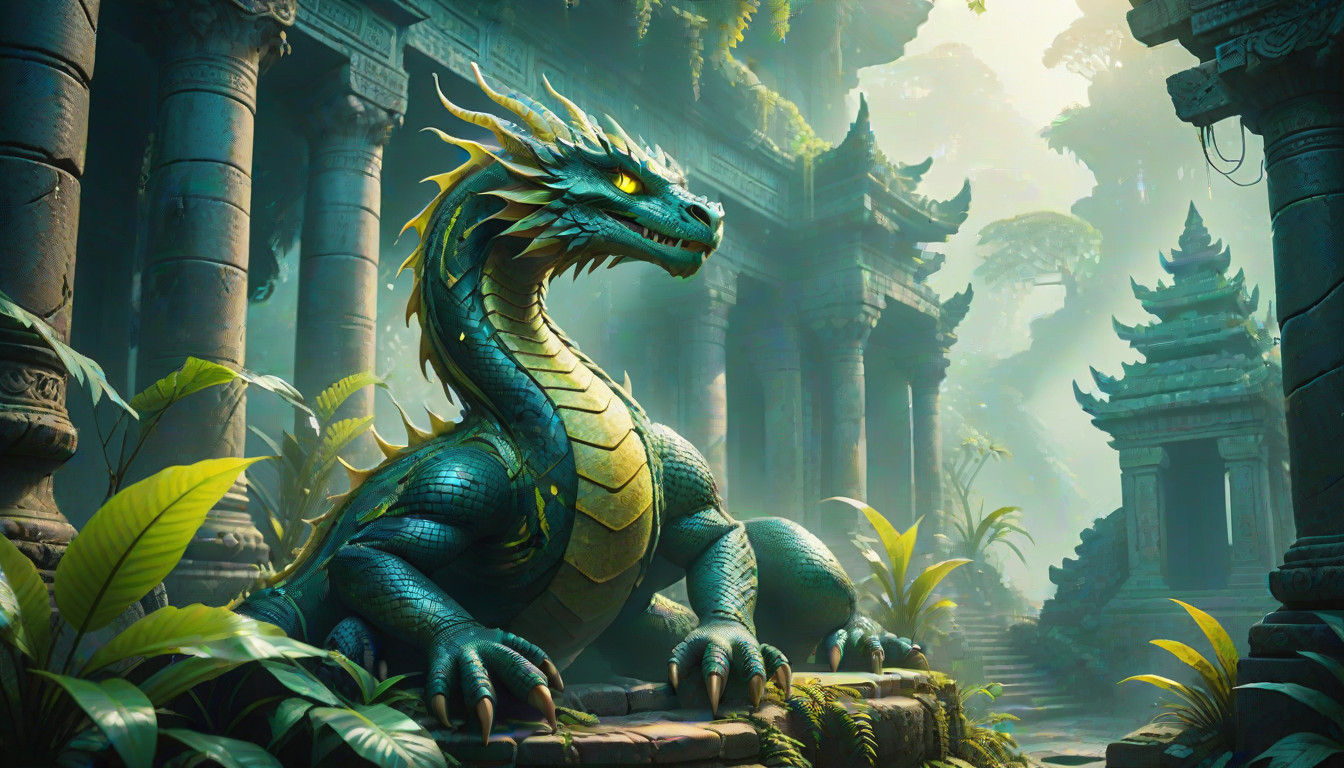 The Dragon of temple - Mythical Lamia Reigns Over Ancient Ju...
