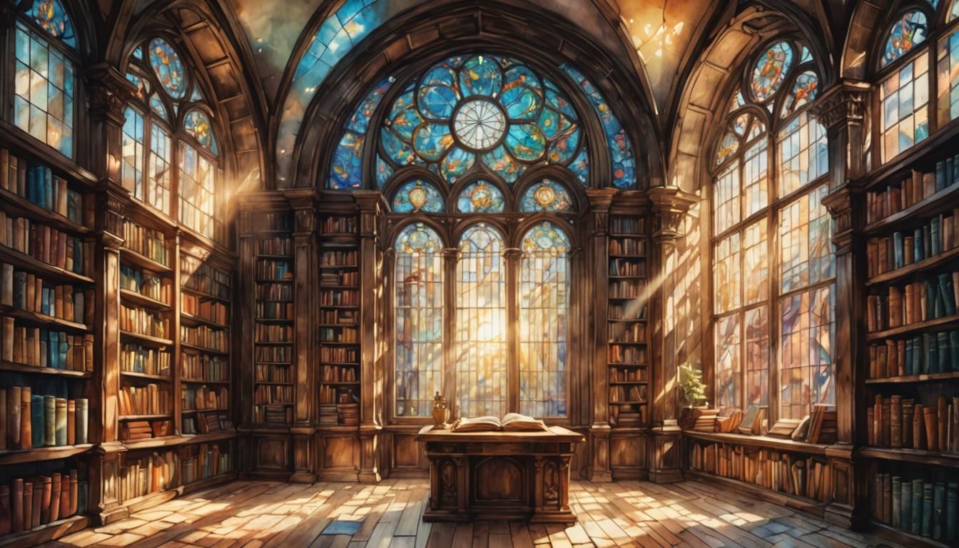 Ancient Libraries - AI Generated Artwork - NightCafe Creator