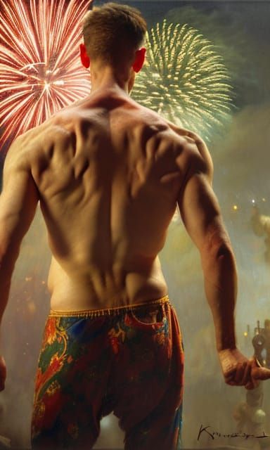 "Matt Smith, muscles, fireworks", Greg Rutkowski, Konstantin Makovsky ...