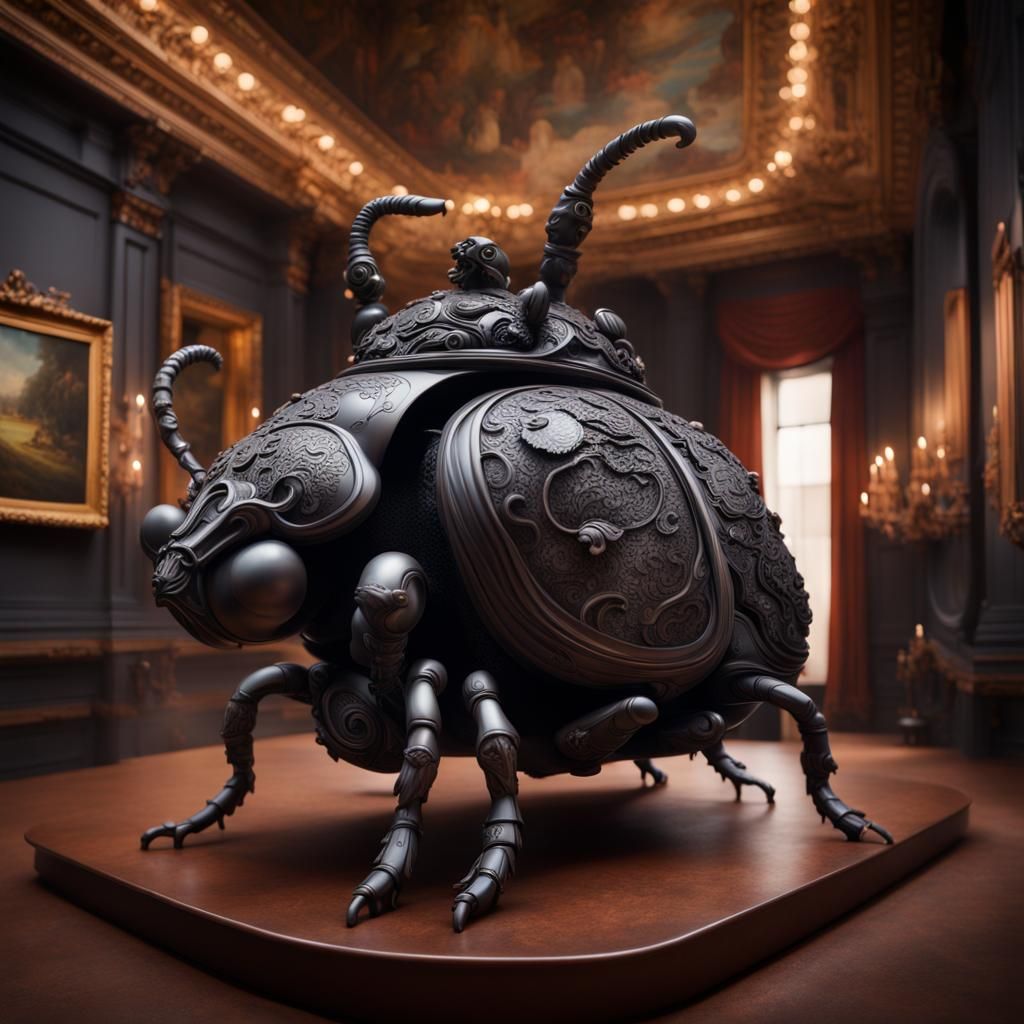 Black Clay Beetle Series - AI Generated Artwork - NightCafe Creator