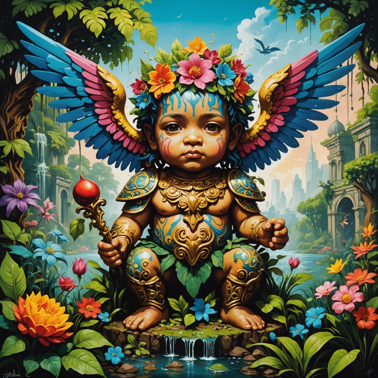 Cherubim guarding the garden of Eden - AI Generated Artwork - NightCafe ...