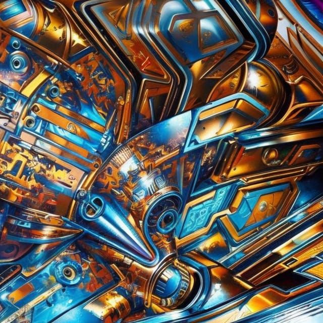 Abstract tech-mech 10jul23 - AI Generated Artwork - NightCafe Creator