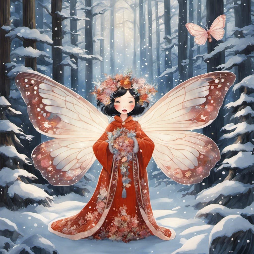 Snow Fairy 5 - AI Generated Artwork - NightCafe Creator
