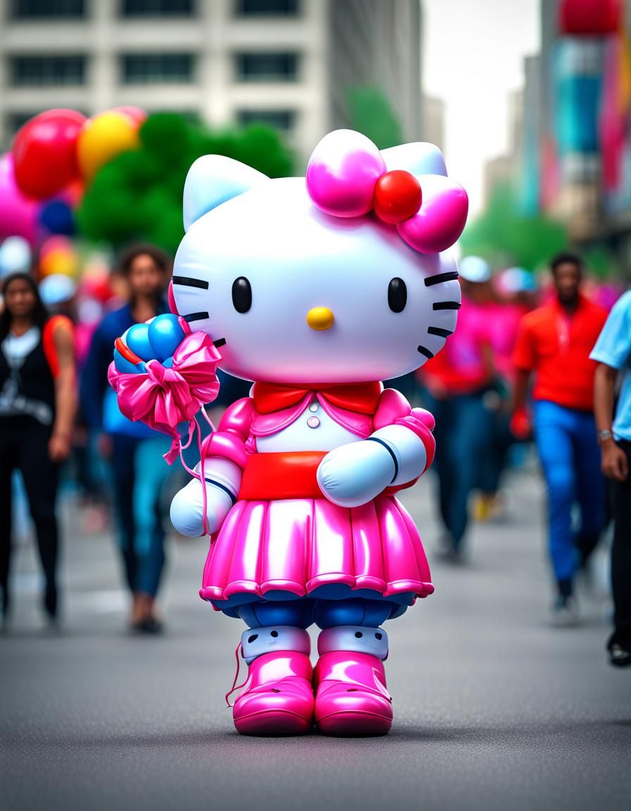 Life-sized Hello Kitty Balloon Animal - AI Generated Artwork ...