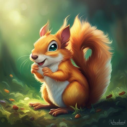 Happy Squirrel - it's the weekend! - AI Generated Artwork - NightCafe ...