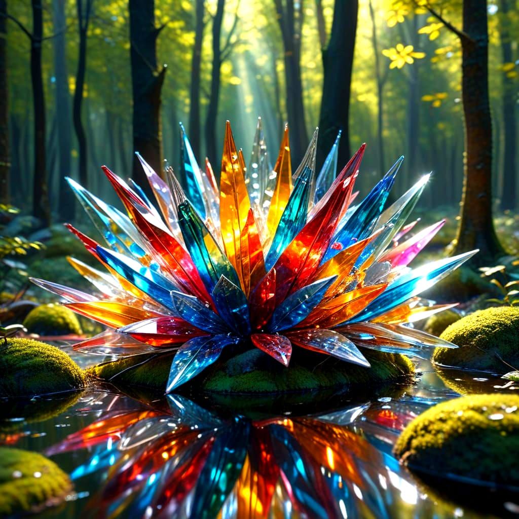 The magic crystal of life - Crystal Forest in Vibrant Colors