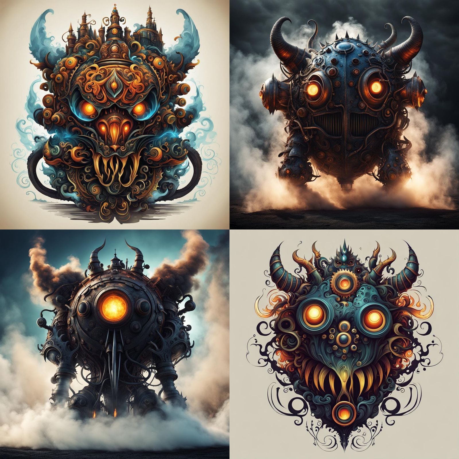 monster made of steam, elemental, fantasy, abstract - AI Generated ...