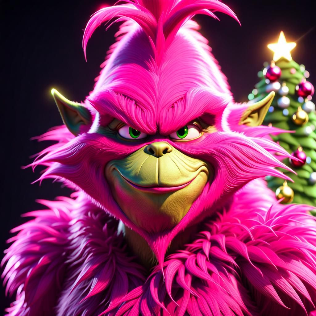 pink grinch - AI Generated Artwork - NightCafe Creator