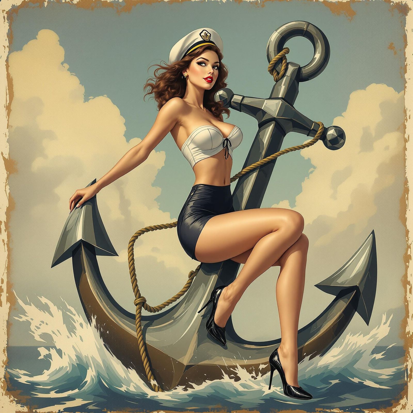 Nautical Pin-Up Poster - Nautical Pin-Up Poster