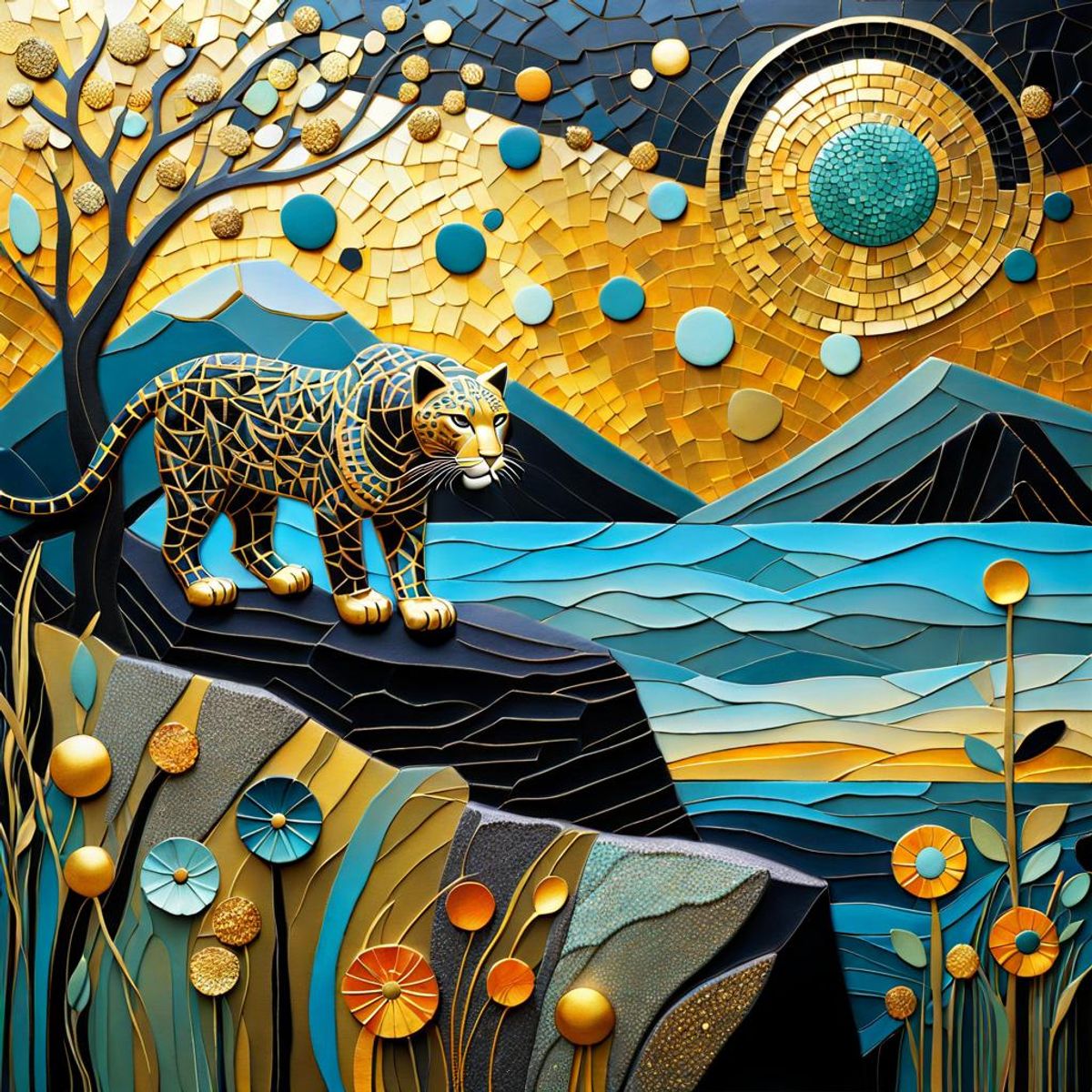 golden panther - AI Generated Artwork - NightCafe Creator