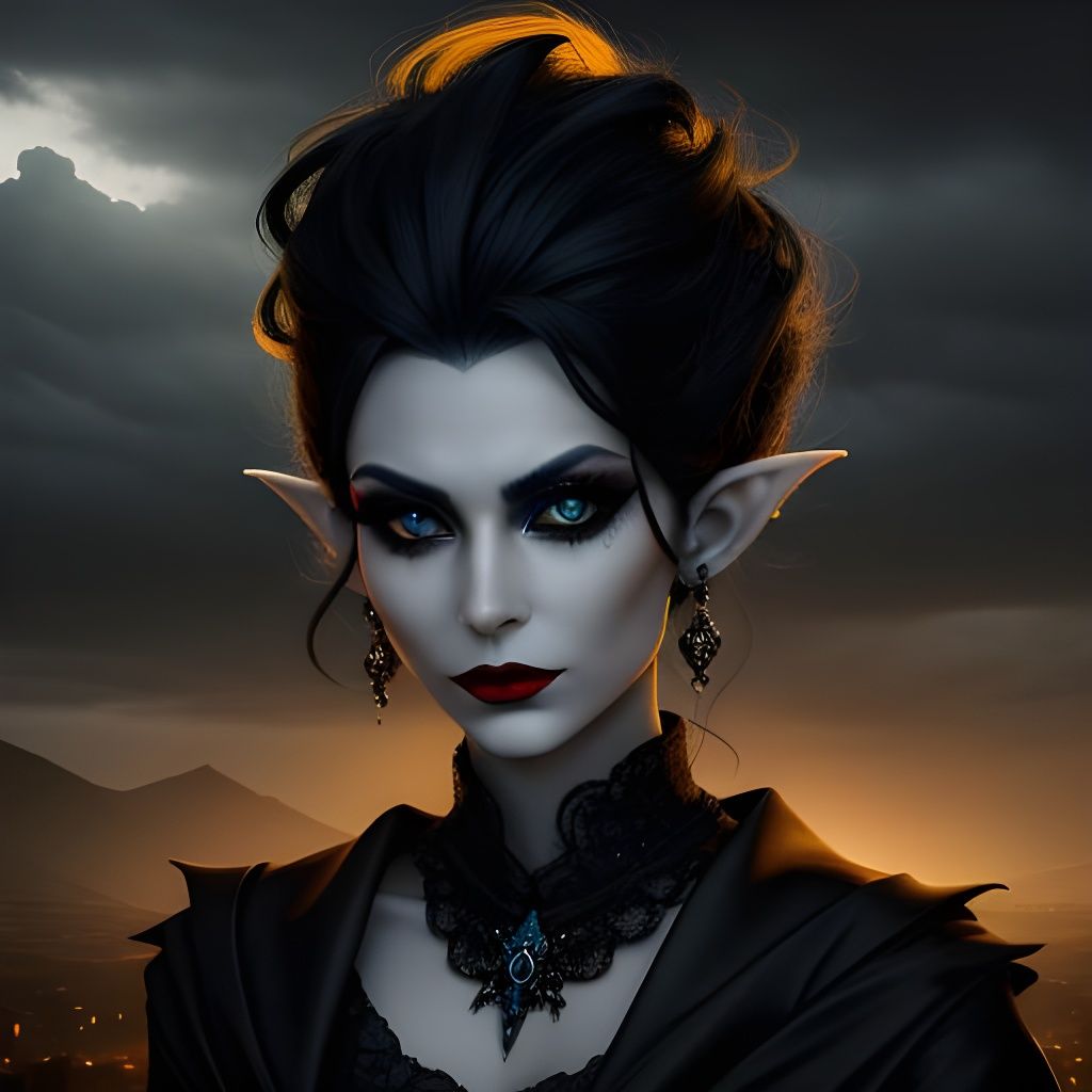 Gothic fey lady - AI Generated Artwork - NightCafe Creator