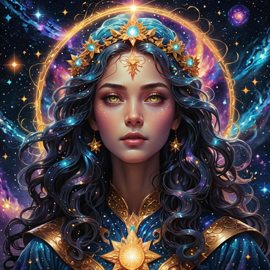 Galaxy Goddess - AI Generated Artwork - NightCafe Creator